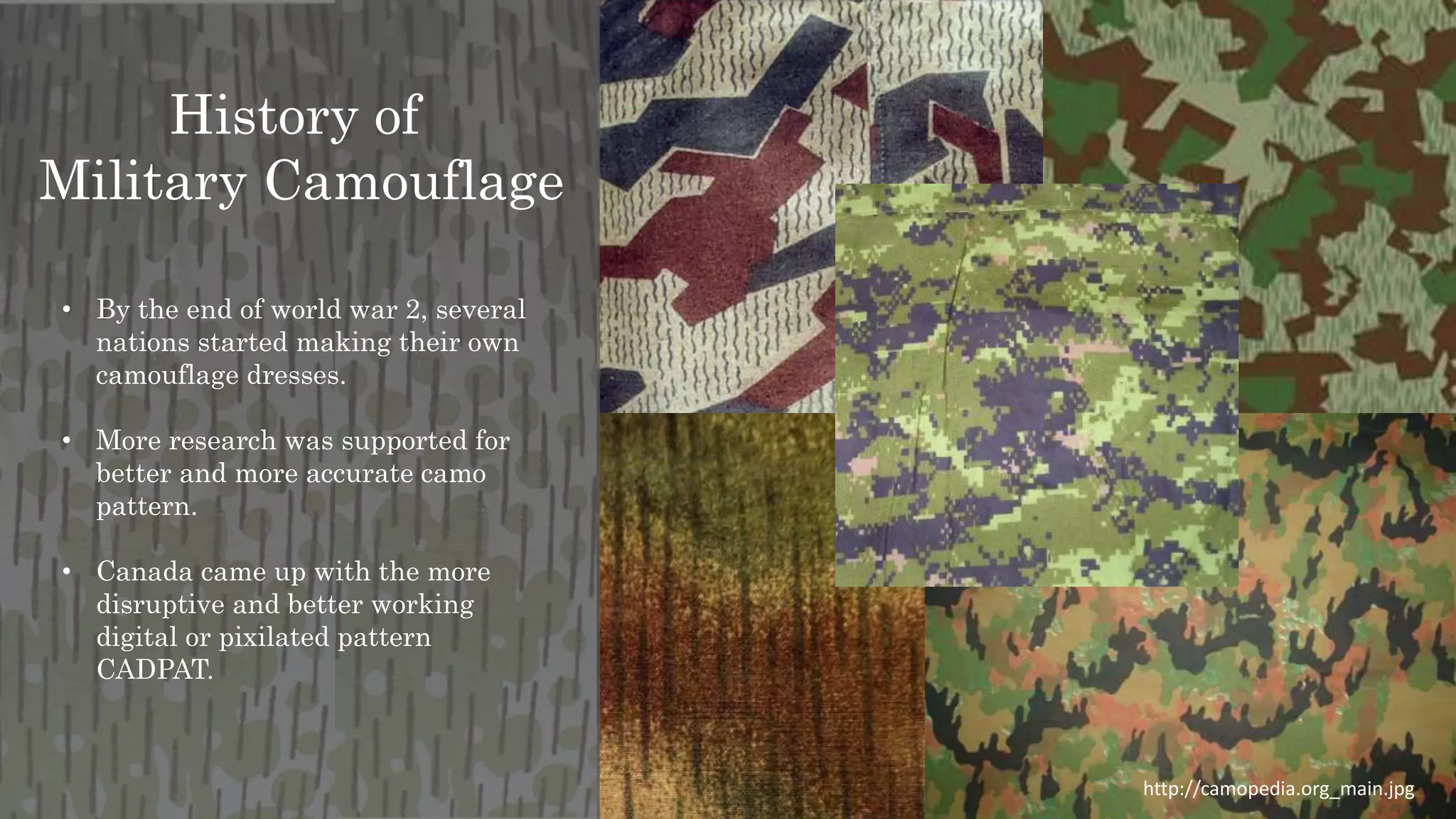 Study of Graphic Camouflage Patterns of Battle Uniform and improving ...