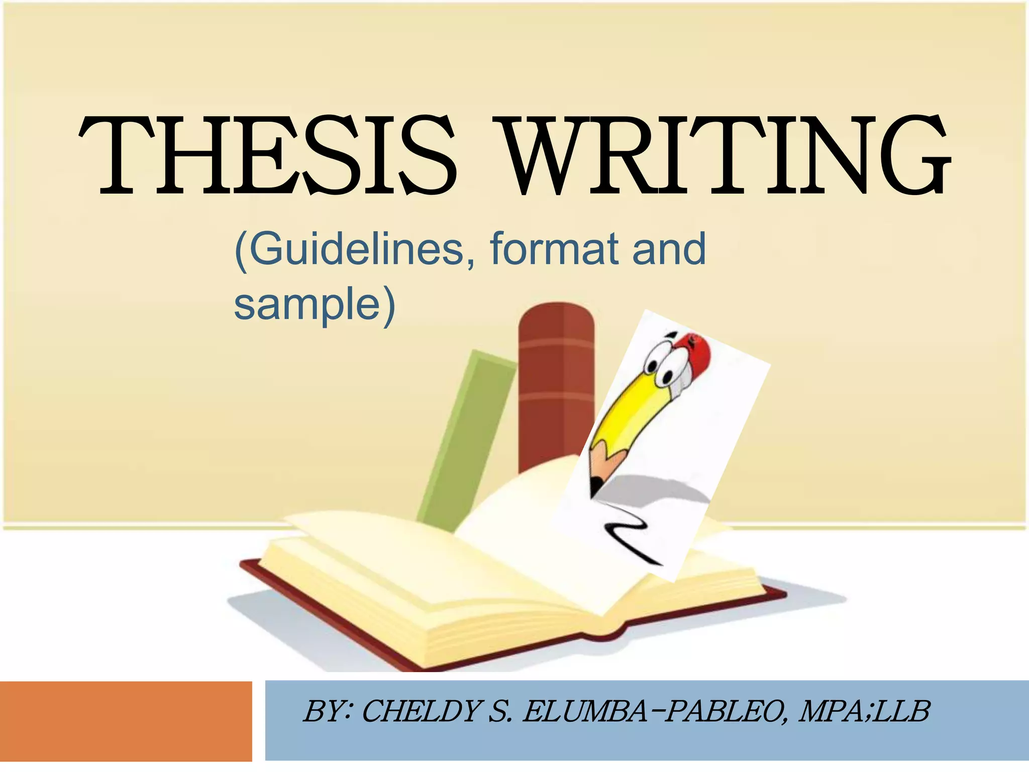 Thesis writing | PPTX