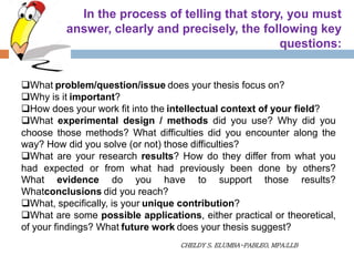 Thesis writing | PPTX