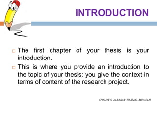 Thesis writing | PPTX