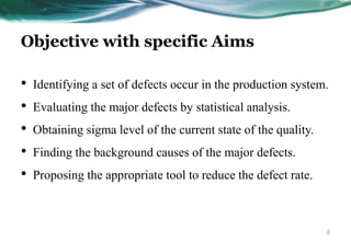 Six Sigma Approach for Industrial Quality Improvement and Defect ...