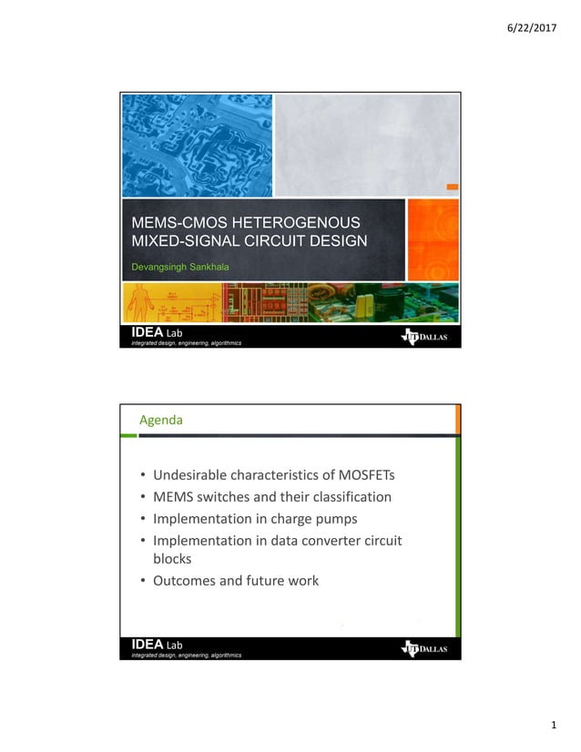MEMS-CMOS Heterogenous Mixed-Signal Circuit Design | PDF