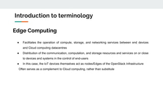Virtualization and Migration in Cloud - Edge Computing models using ...