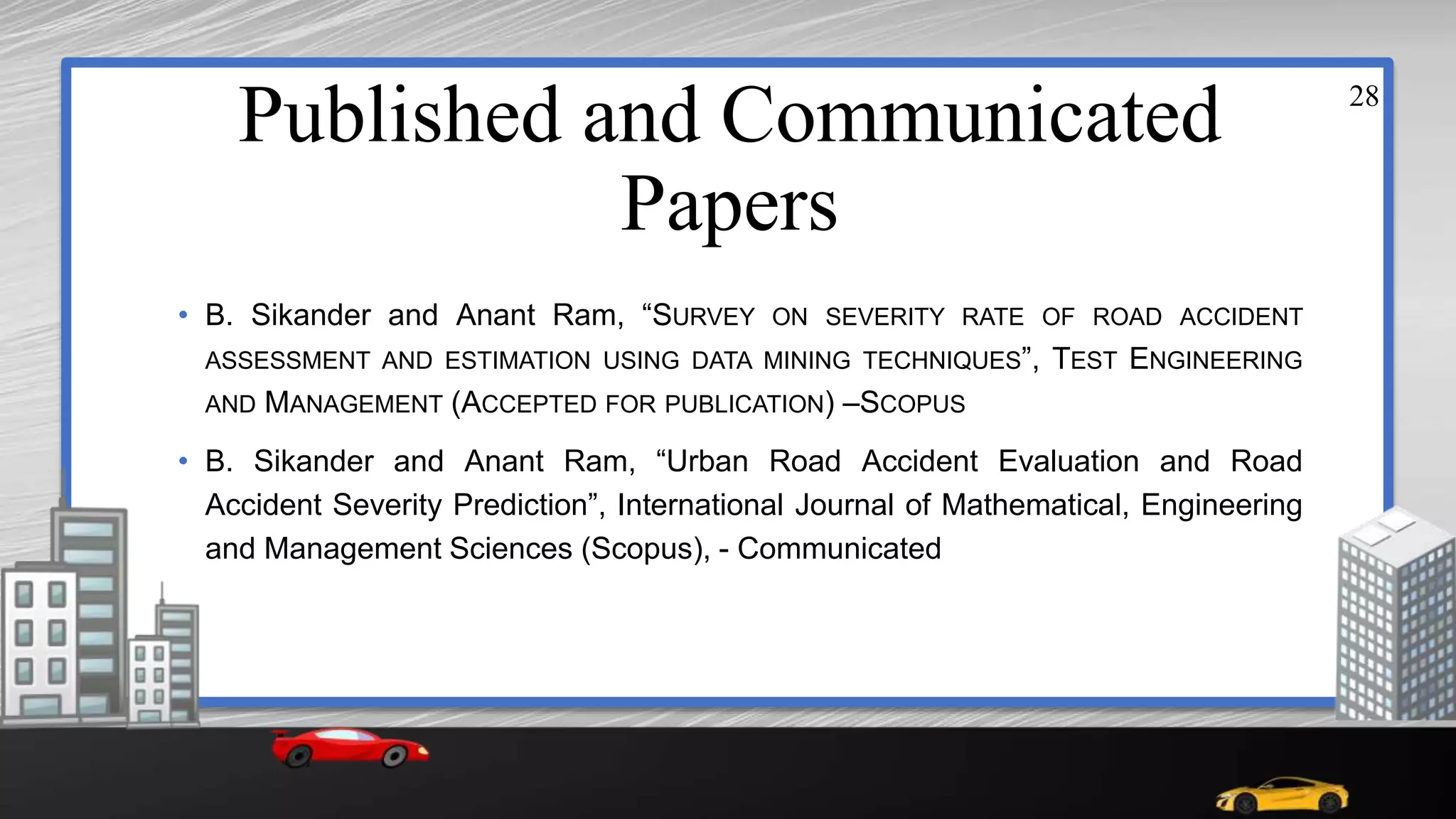 An Approach For Predicting Road Accident Severity | PPTX