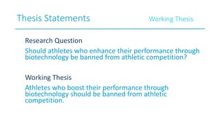 Drafting a Thesis Statement | PPT