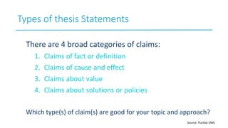 Drafting a Thesis Statement | PPT