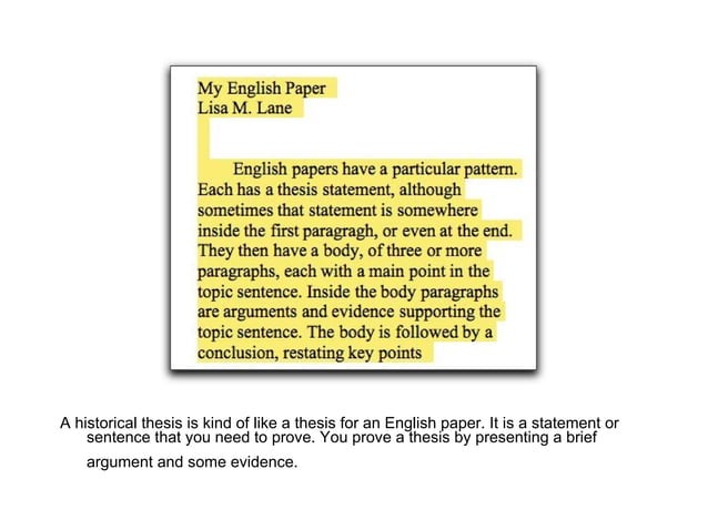 Hist105: What is a Historical Thesis? | PPT