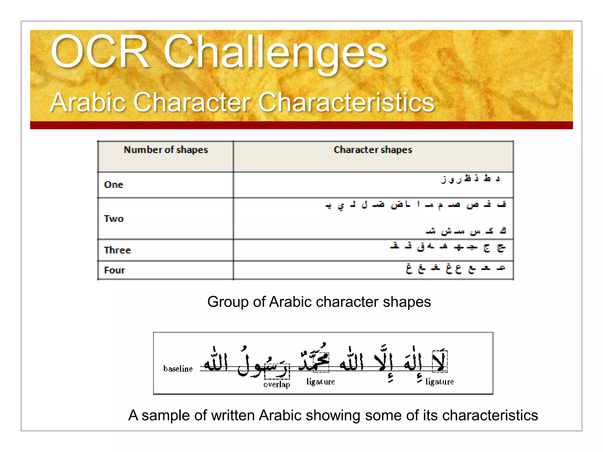 Offline Omni Font Arabic Optical Text Recognition System Using Prolog