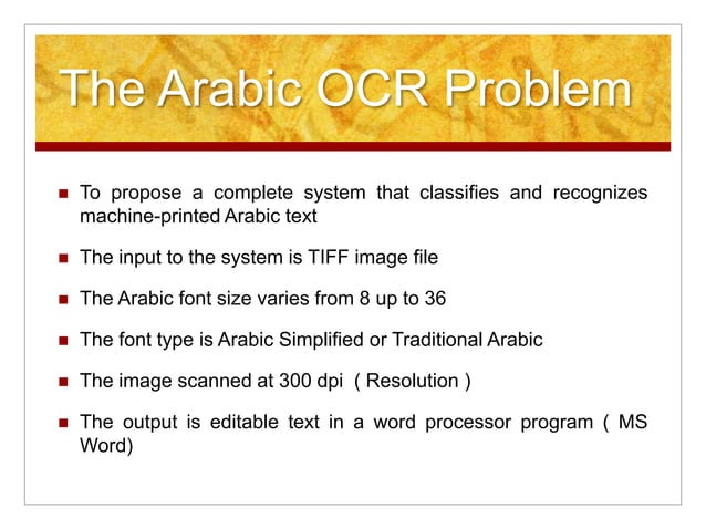 Offline Omni Font Arabic Optical Text Recognition System Using Prolog Classification Technique
