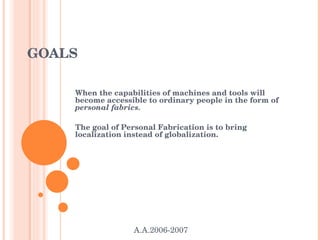 Personal Fabrication | PPT