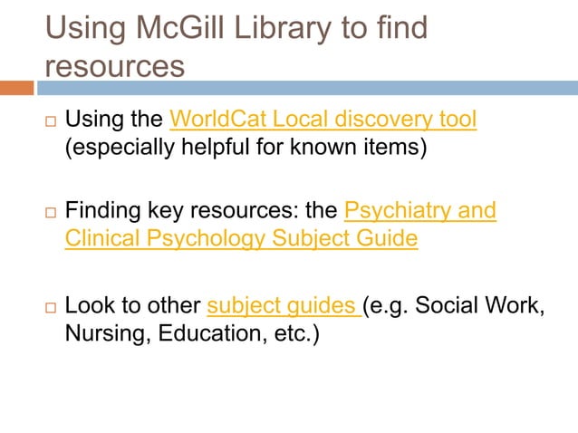 McGill Library and your thesis | PPT