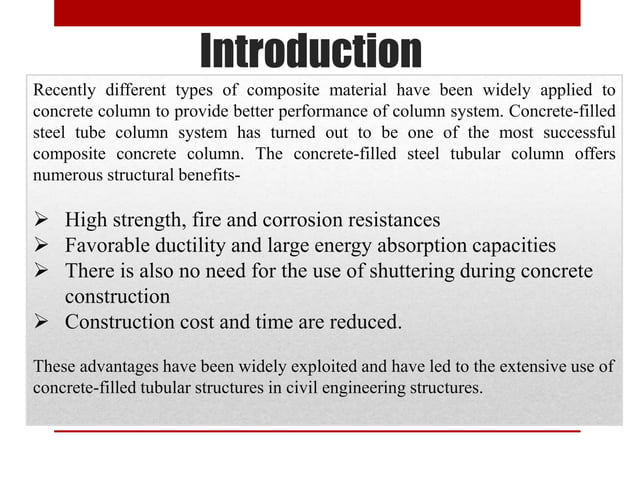 CONCRETE FILLED STEEL TUBULAR COLUMNS USING GS SHEET | PPTX
