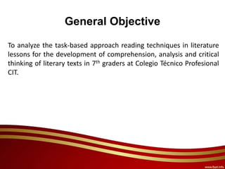 Prompting comprehension, analysis and critical thinking in literature ...