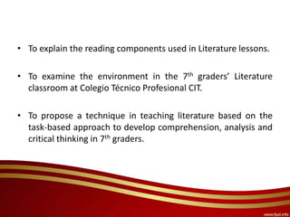 Prompting comprehension, analysis and critical thinking in literature ...