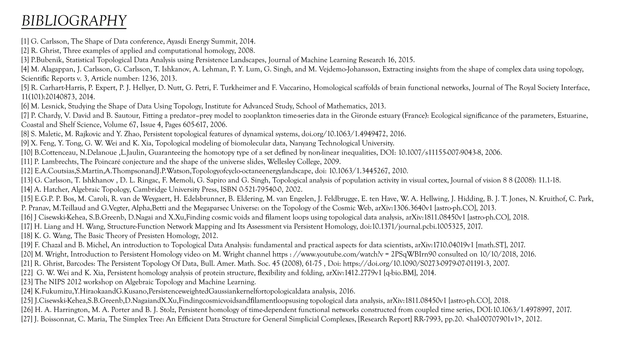 Topological Data Analysis and Persistent Homology | PDF