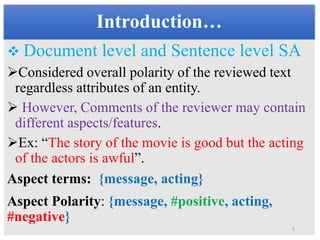 Aspect Based Sentiment analysis of Afaan Oromoo Movie reviews using machine learning techniques ...
