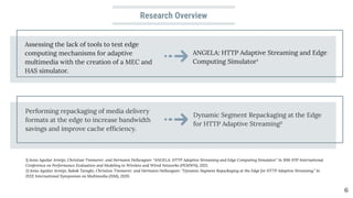 Multi-access Edge Computing for Adaptive Video Streaming | PDF