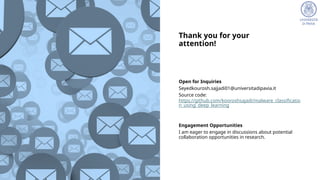 Malware Classification Using Deep Learning | PPTX