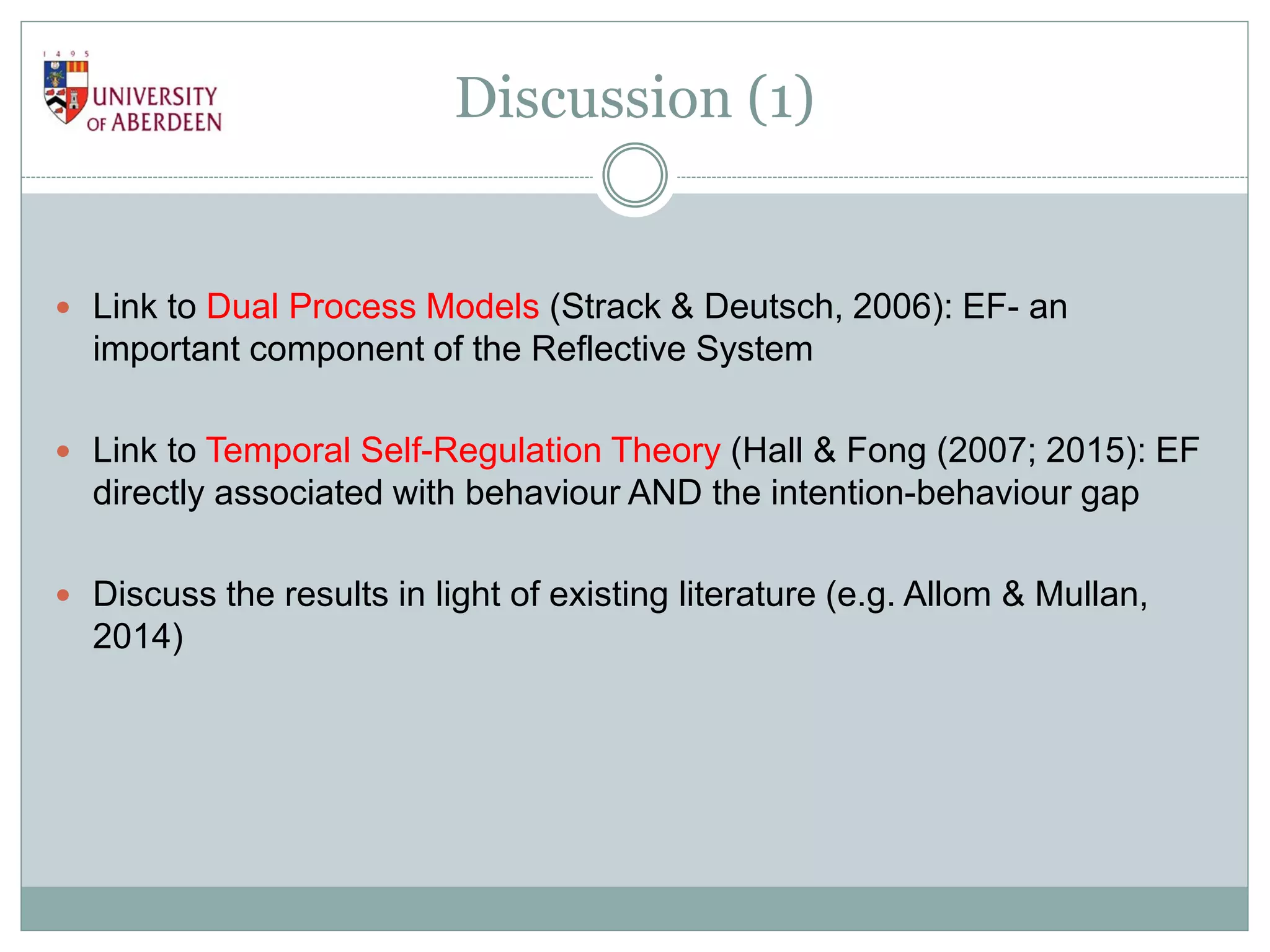 Thesis Presentation, MSc Health Psychology | PDF