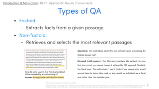 Financial Question Answering with BERT Language Models | PDF