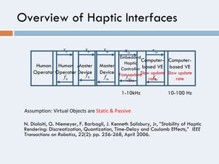 Stable rendering methods for Haptic interaction | PPT