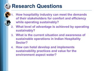 Hospitality Industry Thesis presentation amrendra kumar | PDF