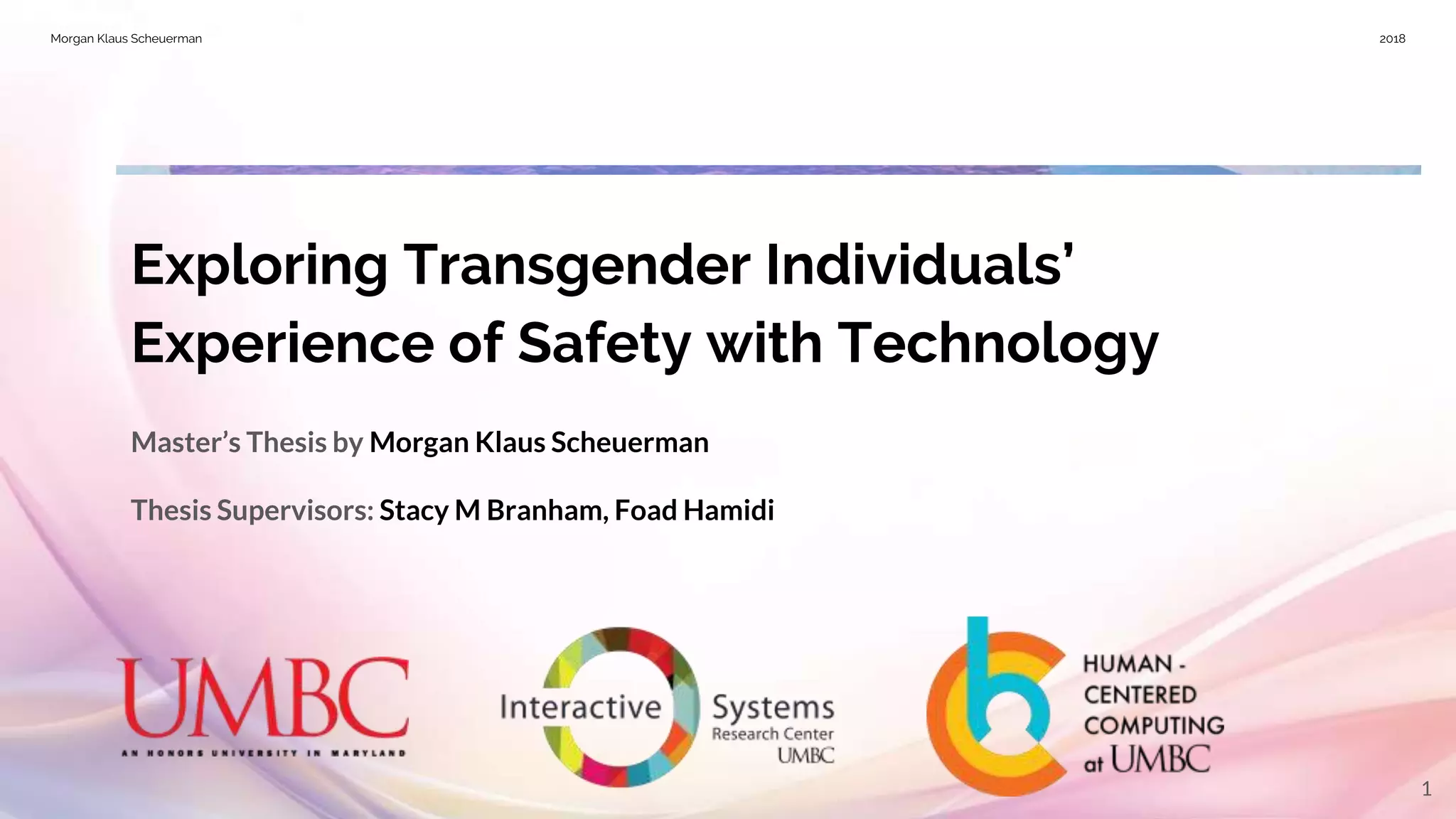 Exploring Transgender Individuals’ Experience of Safety with Technology ...