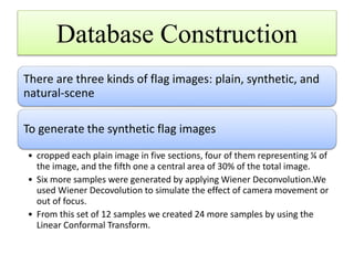 Flag segmentation, feature extraction & identification using support vector machine(SVM) | PPT