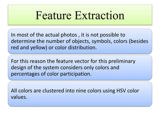 Flag segmentation, feature extraction & identification using support vector machine(SVM) | PPT