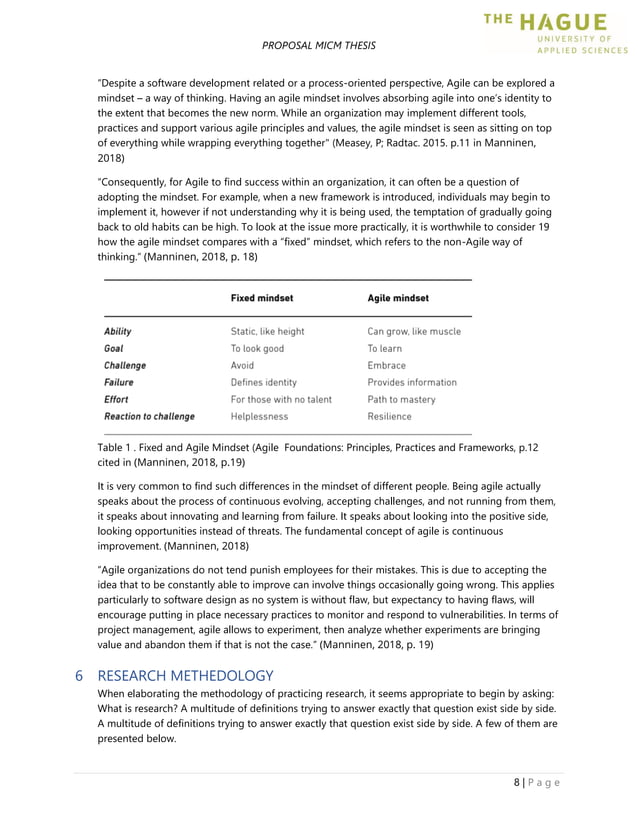 Master Thesis proposal Agile Transformation | PDF