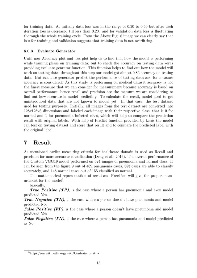 Pneumonia Classification using Transfer Learning | PDF