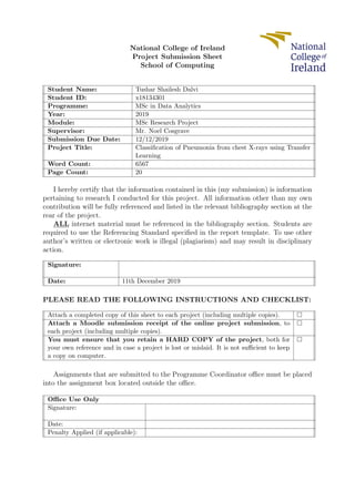 Pneumonia Classification using Transfer Learning | PDF | Lung and ...