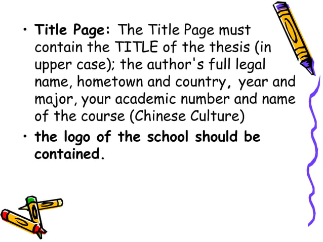 Thesis requirements - Chinese Culture | PPT