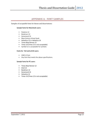 Thesis and Dissertation Guide 2013 According to Cornell University | PDF