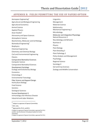 Thesis and Dissertation Guide 2013 According to Cornell University | PDF