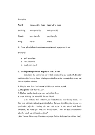 Research proposal (Students' Knowledge of Adverb and Adjectives) | DOCX