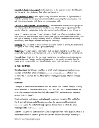 E -MAIL AND INTERNET | PDF