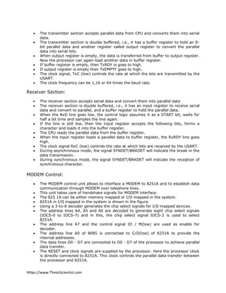 INTERFACING WITH INTEL 8251A (USART) | PDF