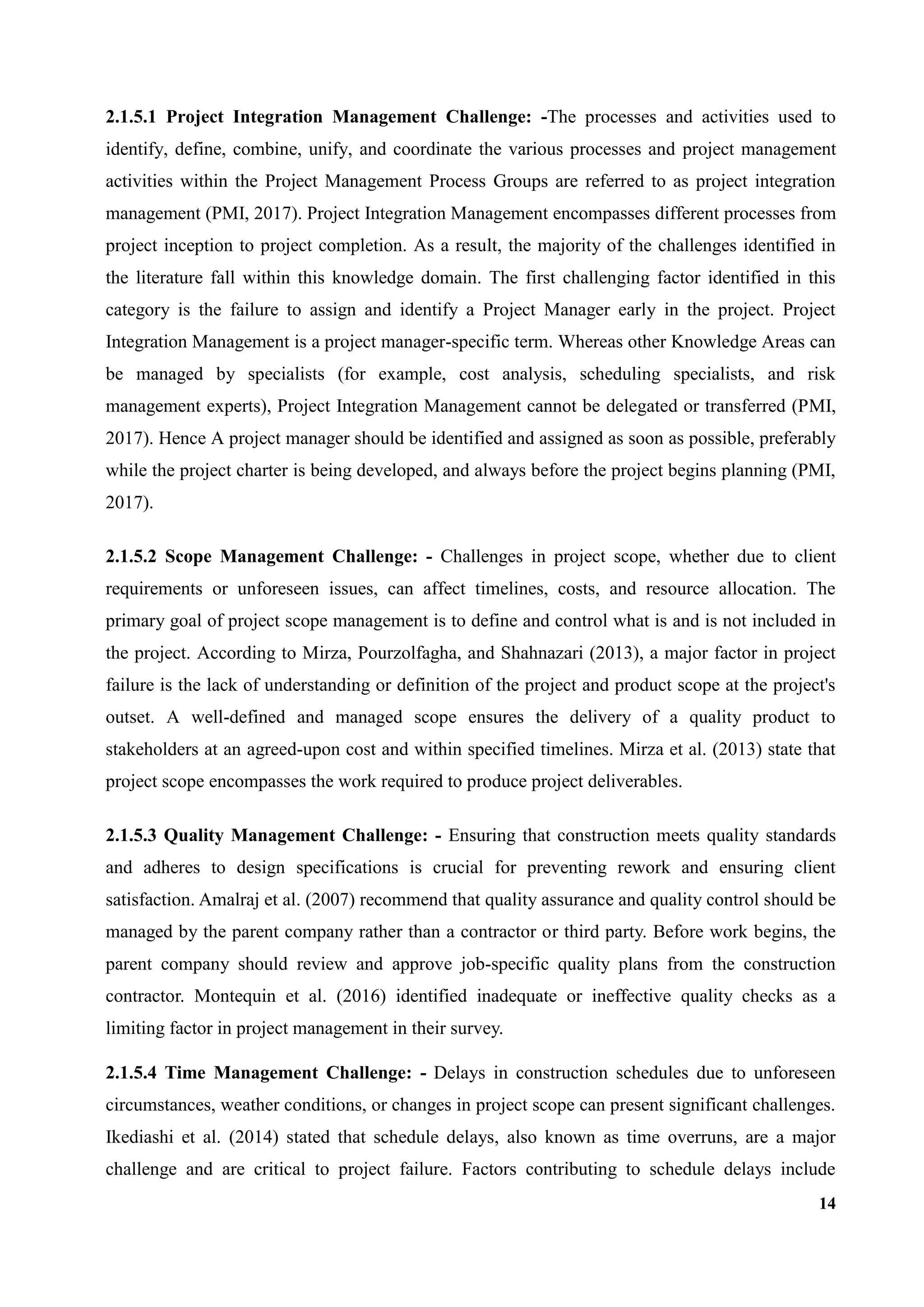 Assessment of Project Management Practices and Challenges in ...
