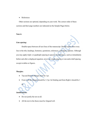 Thesis standards by RNDD IM Sciences | PDF