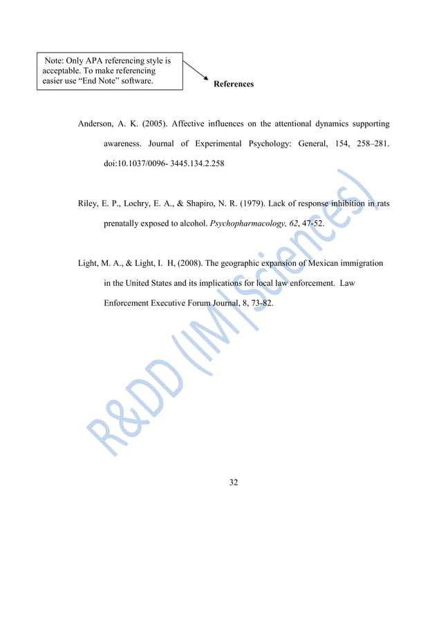 Thesis standards by RNDD IM Sciences | PDF