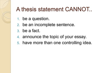 Thesis statement | PPTX