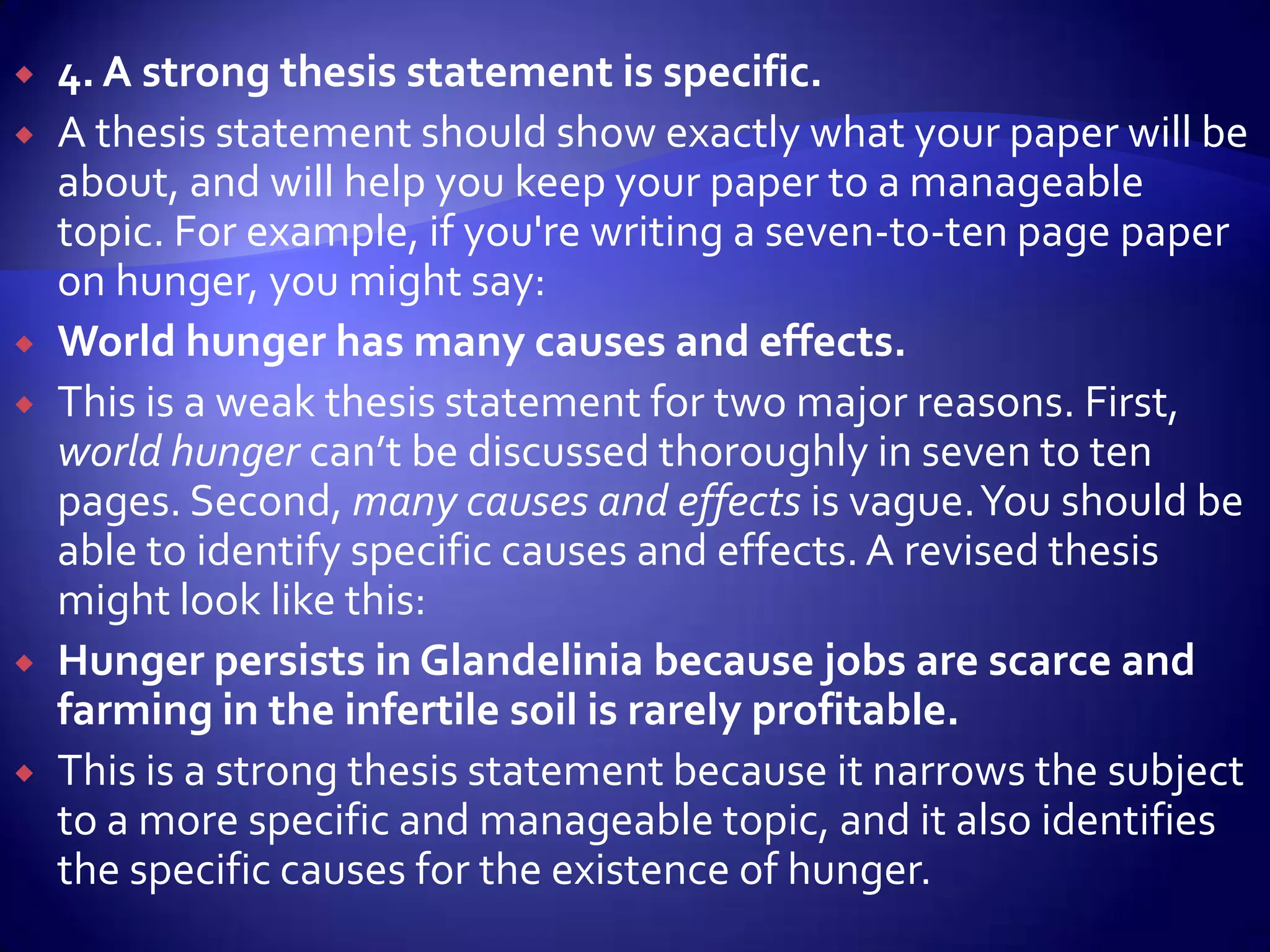 Thesis statement | PPT