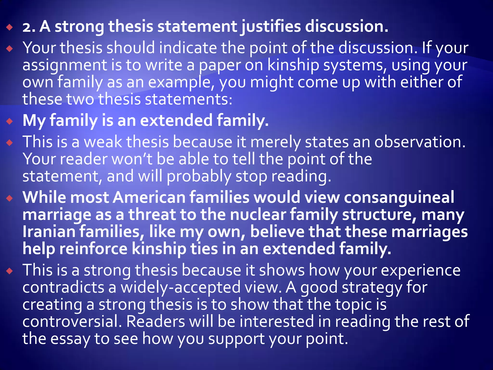 Thesis statement | PPT