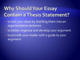 Thesis statement | PPT