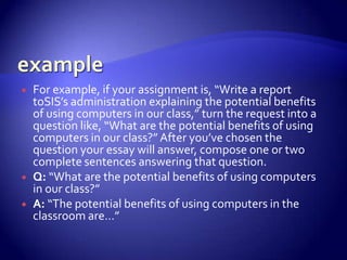 Thesis statement | PPT
