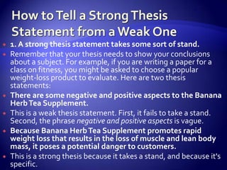 Thesis statement | PPT