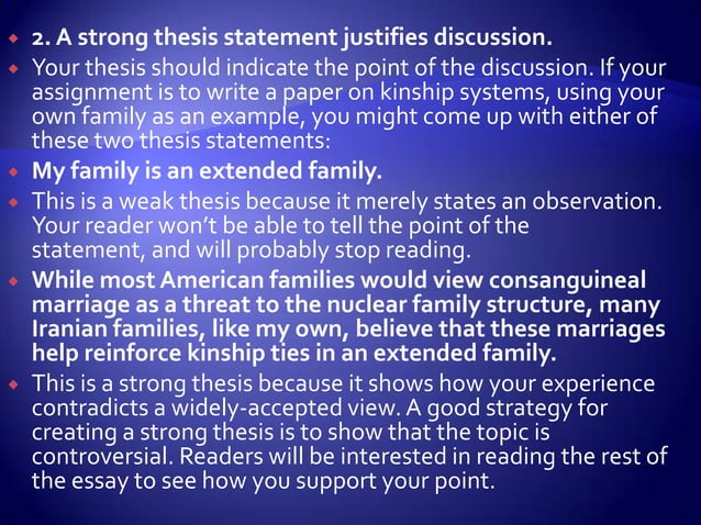Thesis statement | PPT