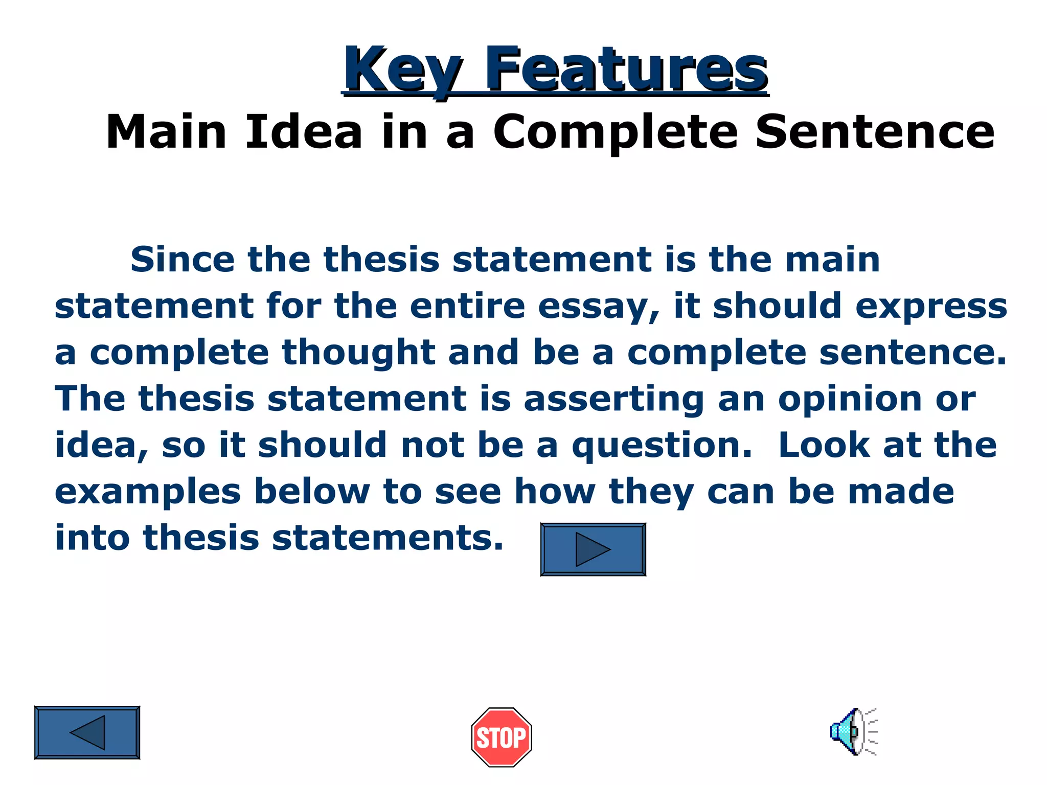 Thesis statement | PPT