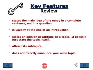 Thesis statement | PPT